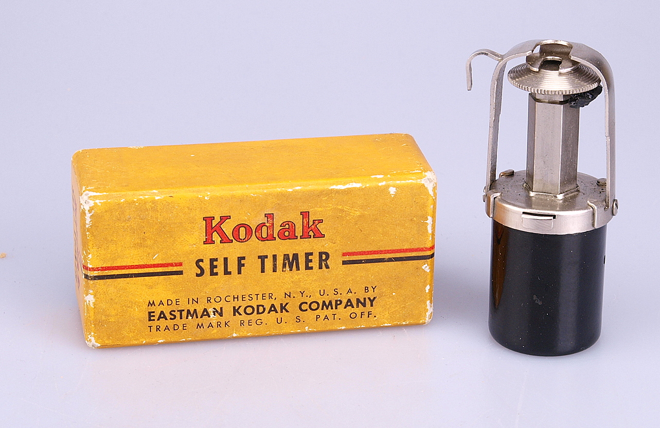 Kodak Self-timer in makers box with manual. Rare - Wide Angle